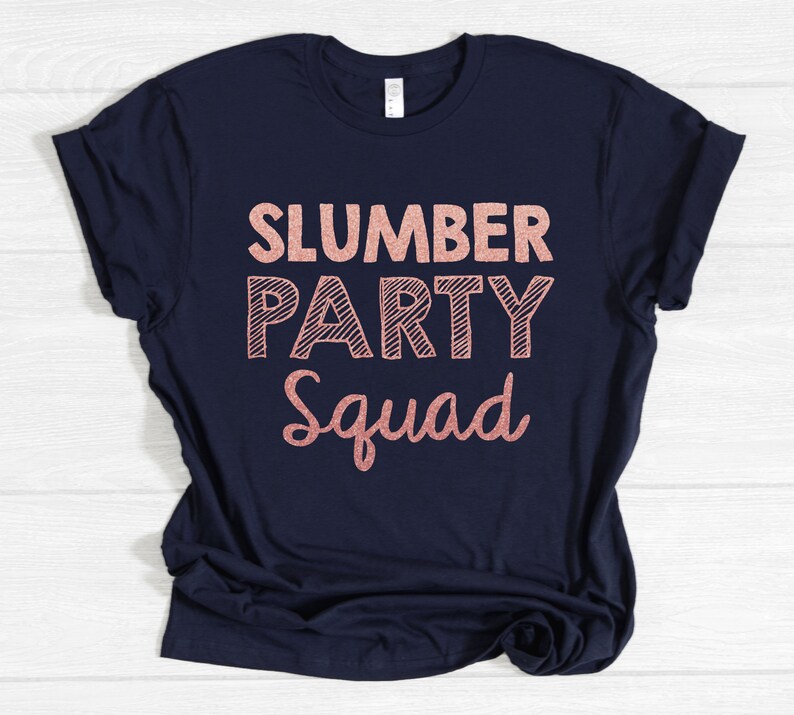 Slumber Party Shirt Youth Girls Sleepover Shirt Rose Gold | Etsy