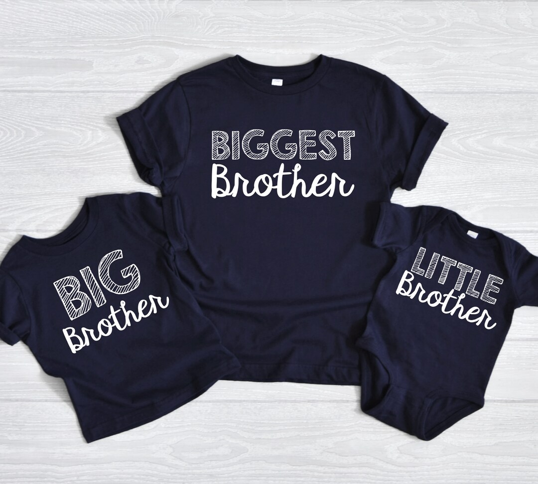 Big Matching Brother Shirts, NAVY Biggest Brother, Big Brother Shirt ...