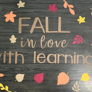 Fall in Love With Learning | Bulletin Board Cutouts Decor - Etsy