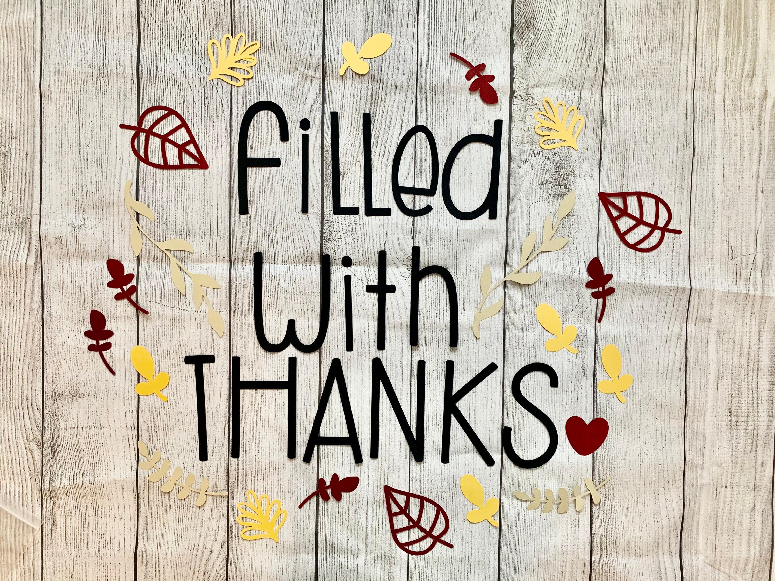 Filled With Thanks Bulletin Board Cut Out | Etsy