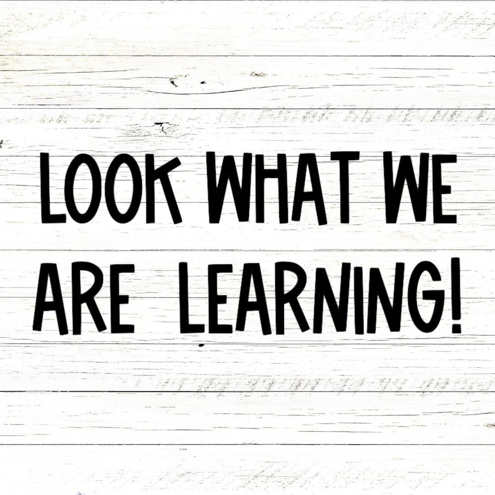 Look What We Are Learning! | Bulletin Board Cutouts Decor - Etsy