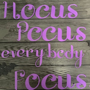 Hocus Pocus Everybody Focus | Bulletin Board Cut Out - Etsy