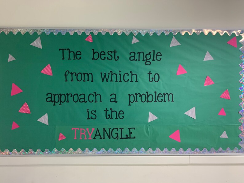 Tryangle Bulletin Board Cut Out - Etsy