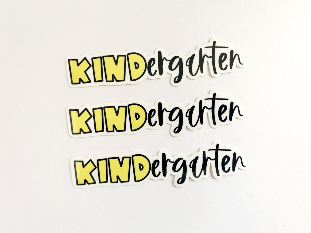 Kindergarten Yellow | Sticker - Etsy