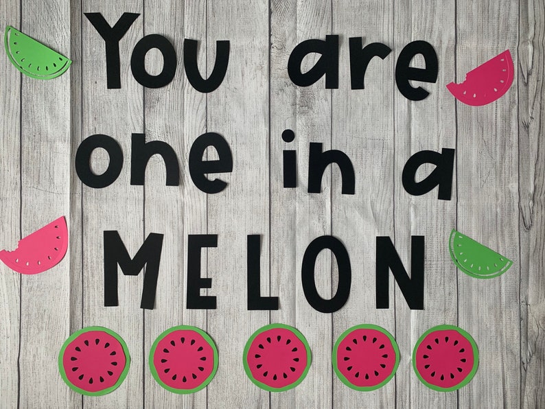 One in a Melon | Bulletin Board Cut Out - Etsy
