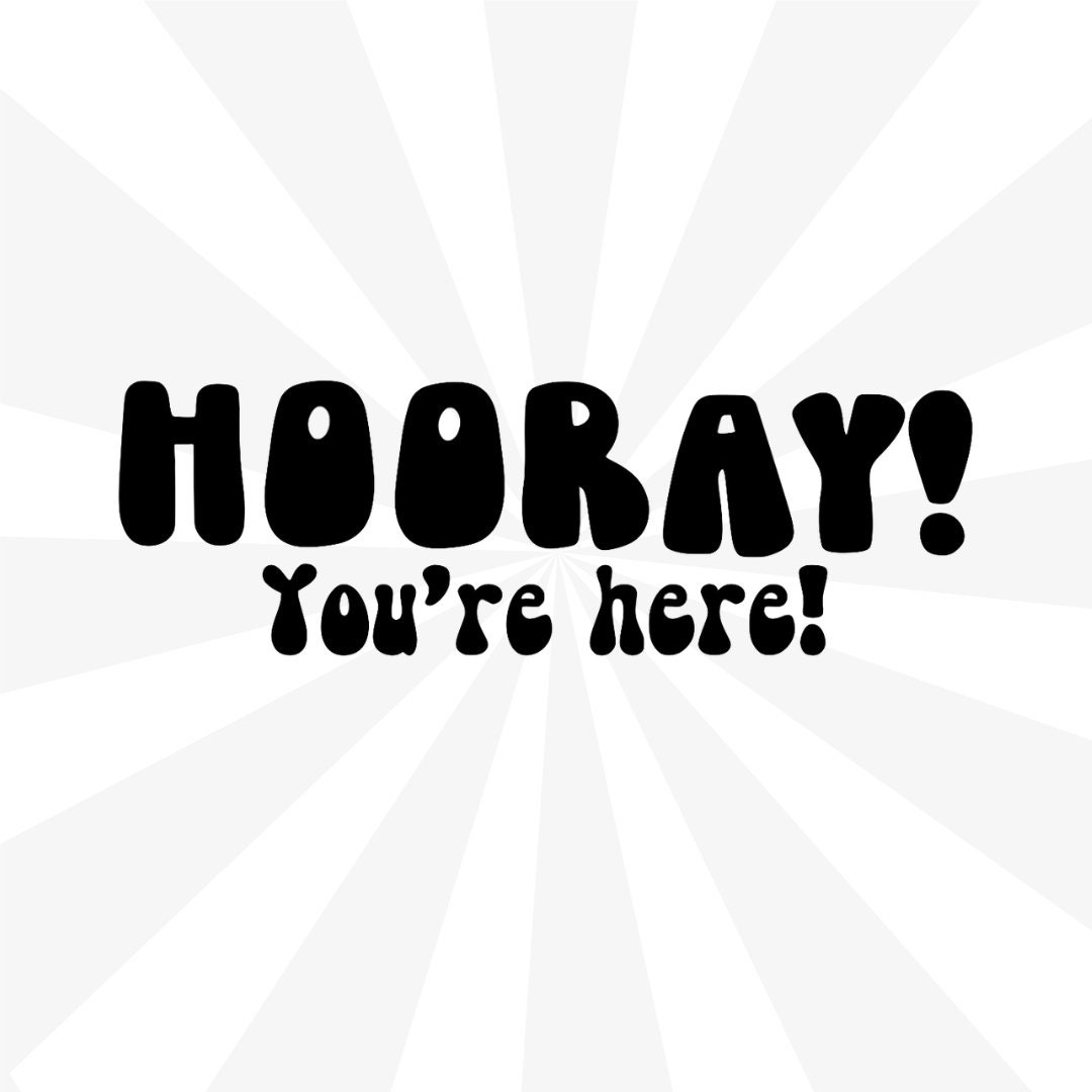 Hooray! You’re Here! GROOVY | Bulletin Board Cut Out - Etsy