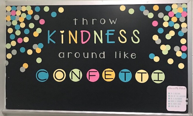 Throw Kindness Around Like Confetti | Bulletin Board Cutouts Decor ...