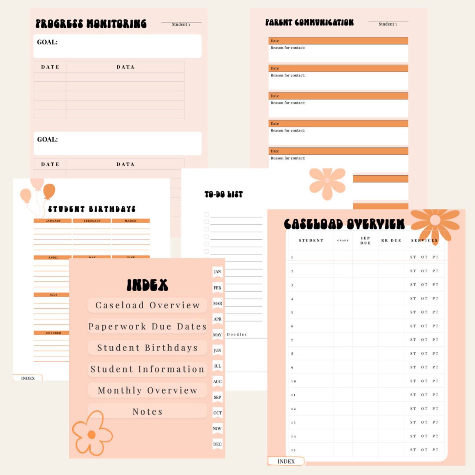 Digital Special Education Planner, Caseload Management Planner, IEP ...