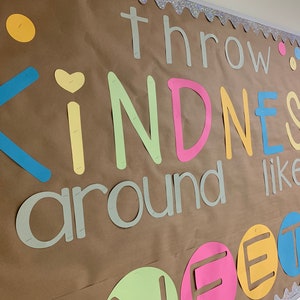 Throw Kindness Around Like Confetti | Bulletin Board Cutouts Decor - Etsy