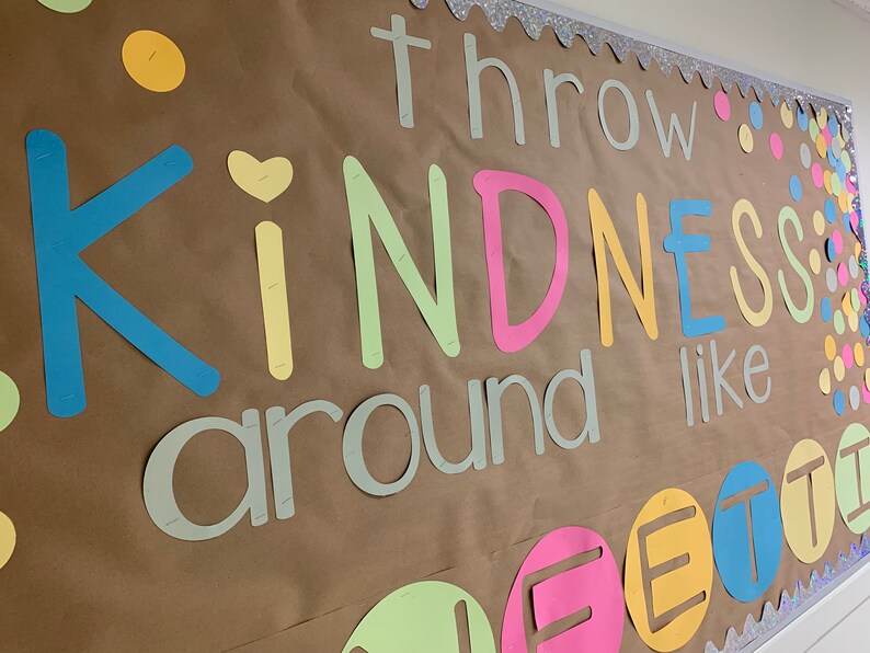 Throw Kindness Around Like Confetti Bulletin Board Cutouts | Etsy Canada