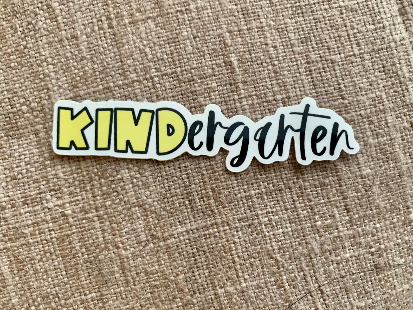 Kindergarten Yellow | Sticker - Etsy