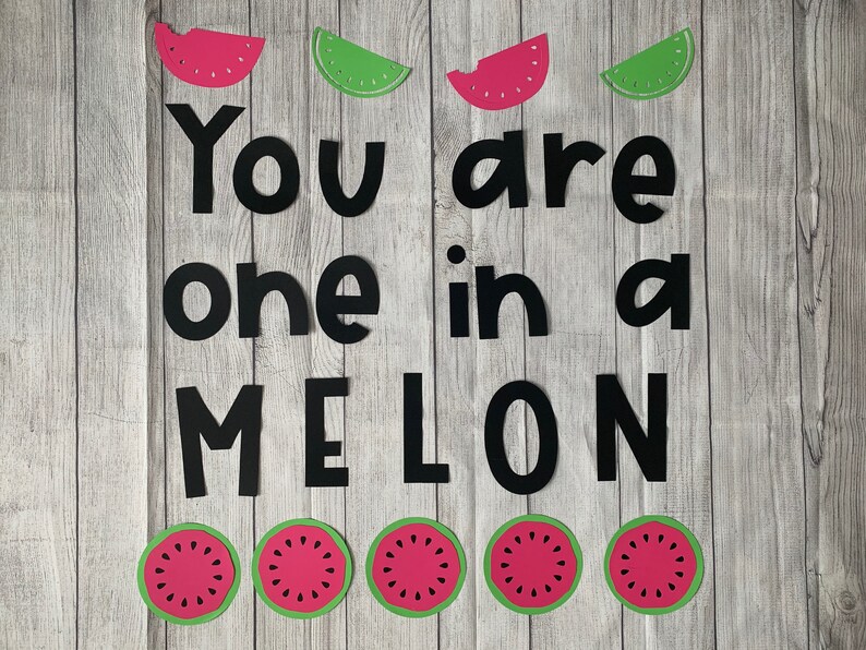 One in a Melon Bulletin Board Cut Out - Etsy