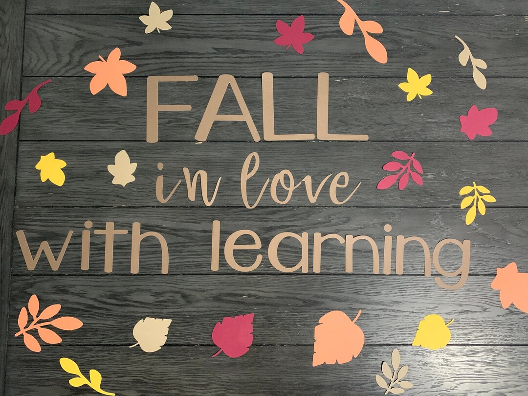 Fall in Love With Learning | Bulletin Board Cutouts Decor - Etsy