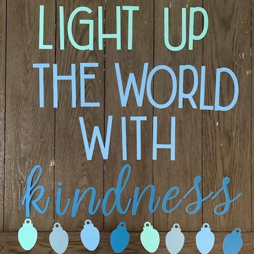 Light up the World With Kindness Bulletin Board Cut Out - Etsy