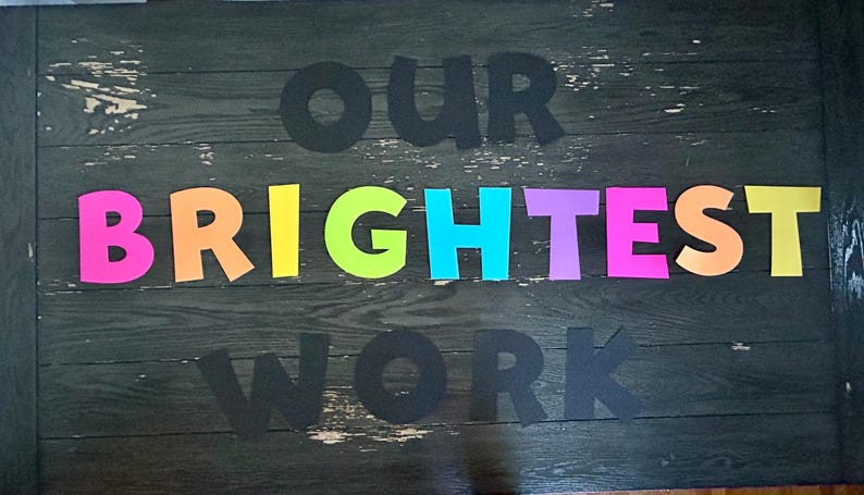 OUR BRIGHTEST WORK | Bulletin Board Cutouts Decor - Etsy