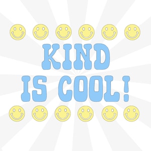 KIND IS COOL | Bulletin Board Cut Out - Etsy