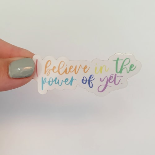 I Believe in the Power of yet Lightbulb Sticker - Etsy