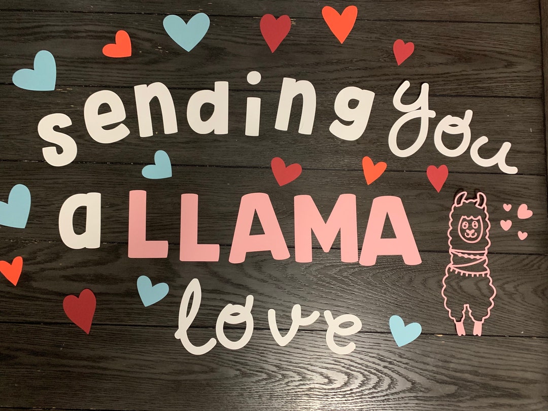 Sending You a Llama Love| Bulletin Board Cutouts Decor - Etsy
