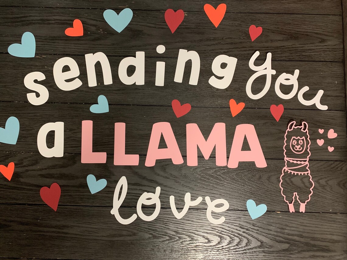 Sending You a Llama Love Bulletin Board Cutouts Decor - Etsy