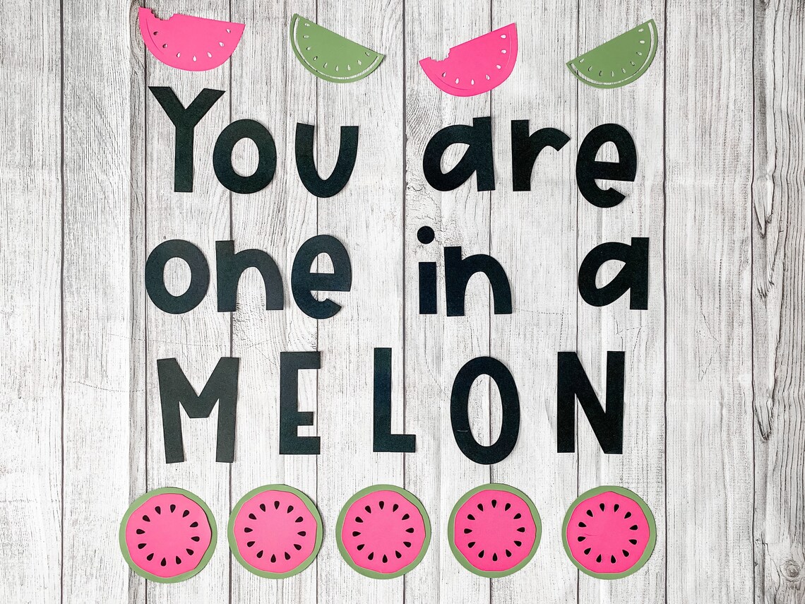 One in a Melon Bulletin Board Cut Out - Etsy