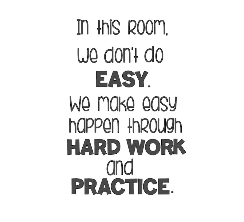 Hard Work & Practice | Bulletin Board Cut Out - Etsy