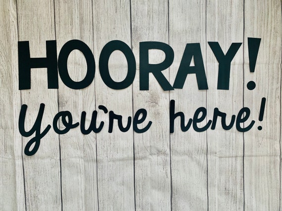 Hooray Youre Here Bulletin Board Cut Out - Etsy