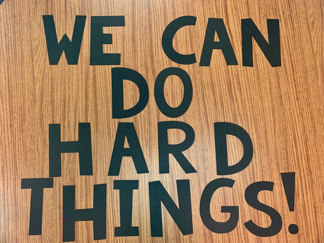 We Can Do Hard Things! | Bulletin Board Cut Out - Etsy