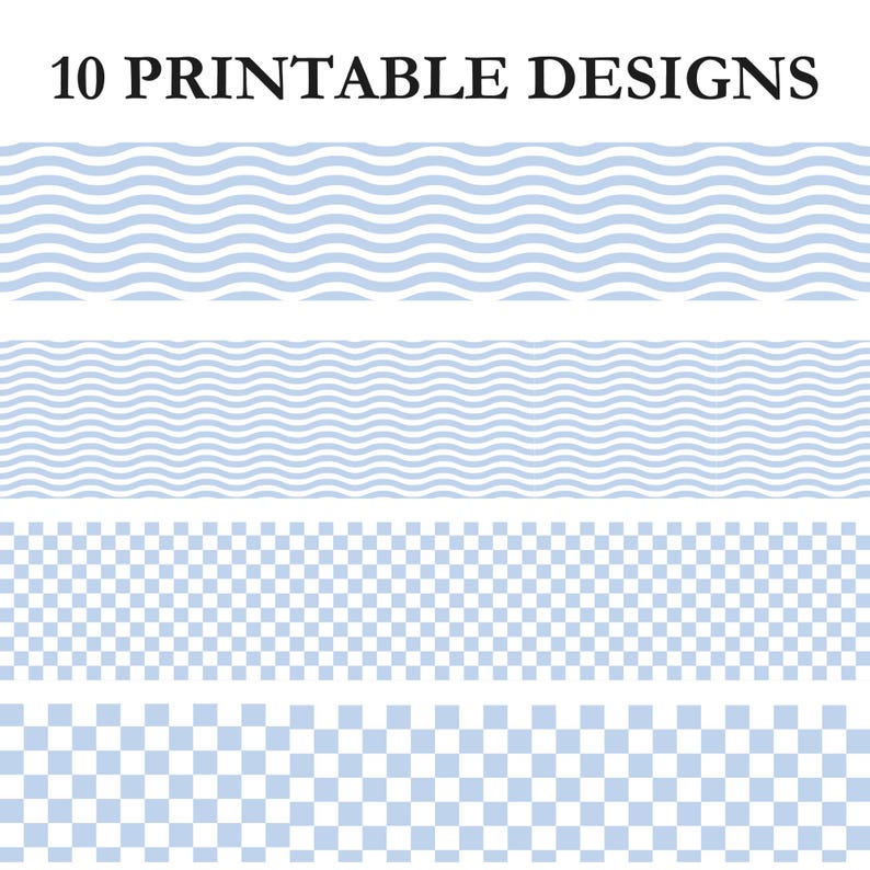 Soft Blue and White Bulletin Board Borders - Digital Download - Etsy