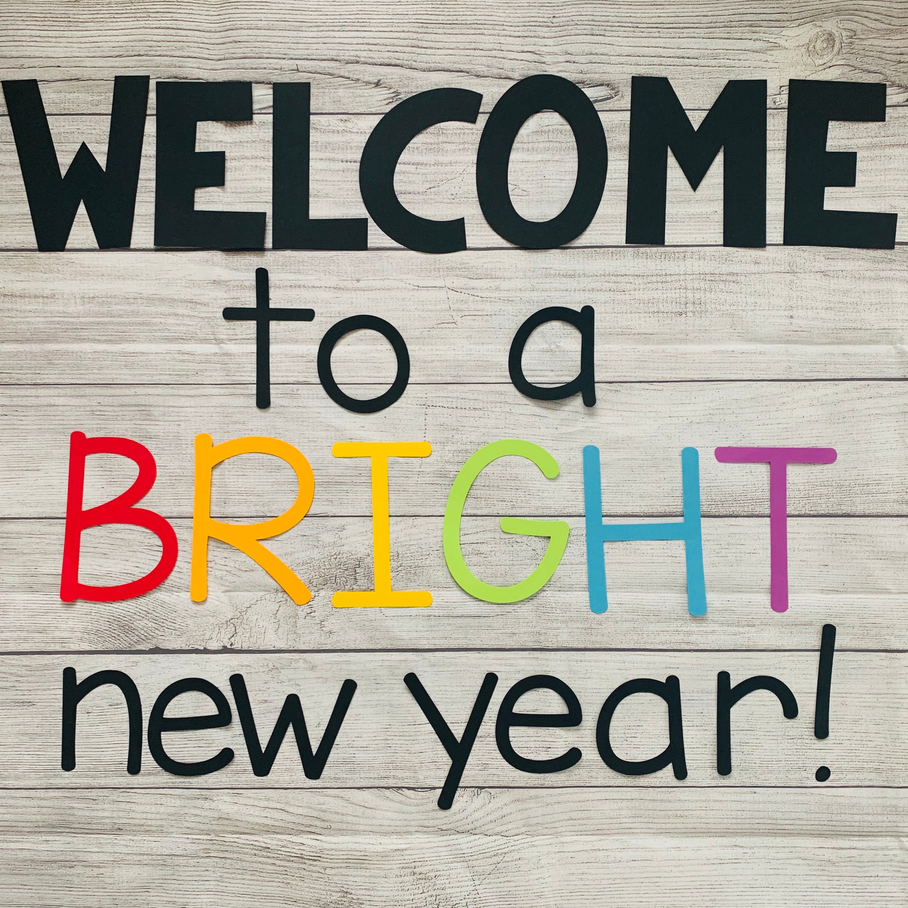 Welcome to a BRIGHT New Year Bulletin Board Cutout - Etsy
