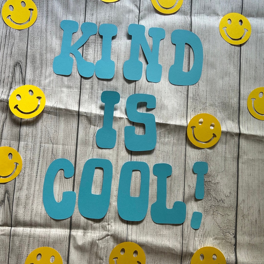 KIND IS COOL | Bulletin Board Cut Out - Etsy
