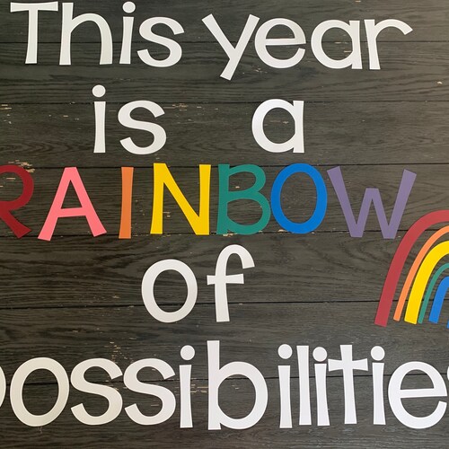 Rainbow of Possibilities Bulletin Board Cut Out - Etsy
