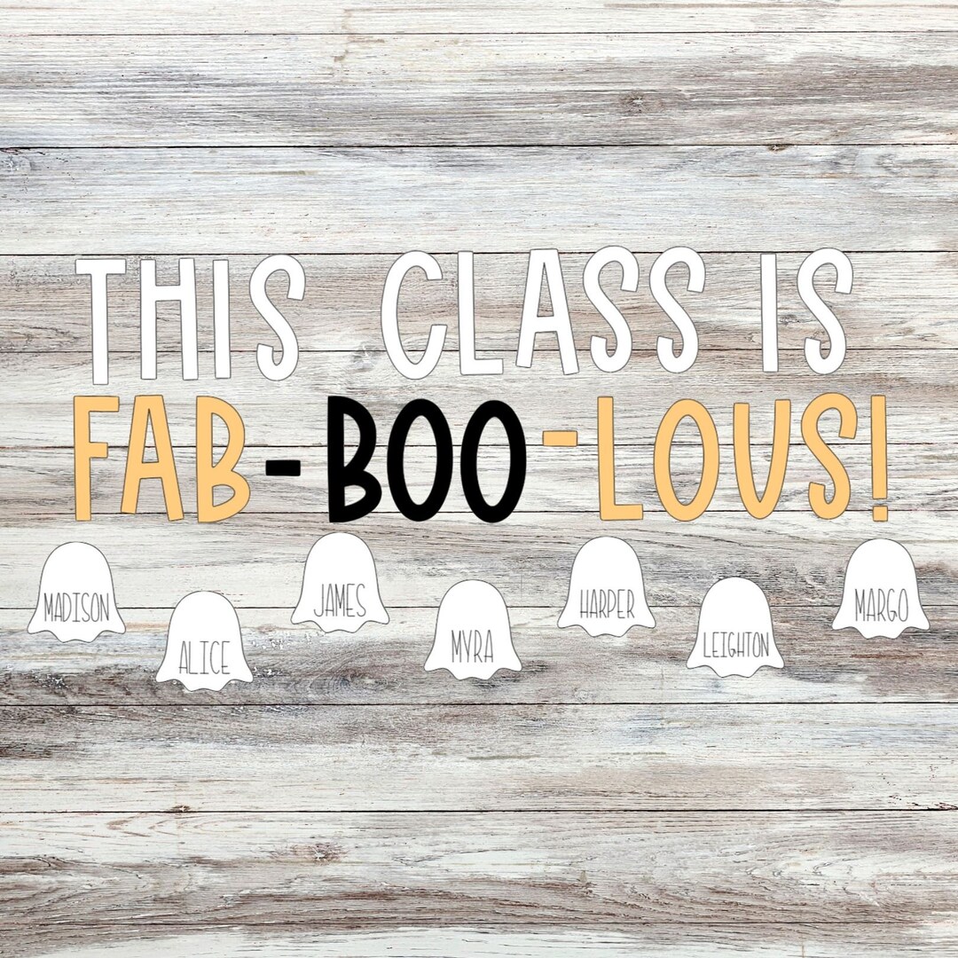 This Class is FAB-BOO-LOUS! | Bulletin Board Cutouts Decor - Etsy