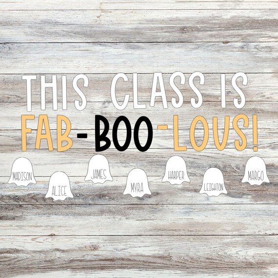This Class is FAB-BOO-LOUS Bulletin Board Cutouts Decor - Etsy