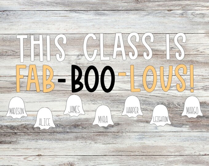This Class is FAB-BOO-LOUS! | Bulletin Board Cutouts Decor - Etsy