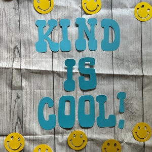 KIND IS COOL | Bulletin Board Cut Out - Etsy