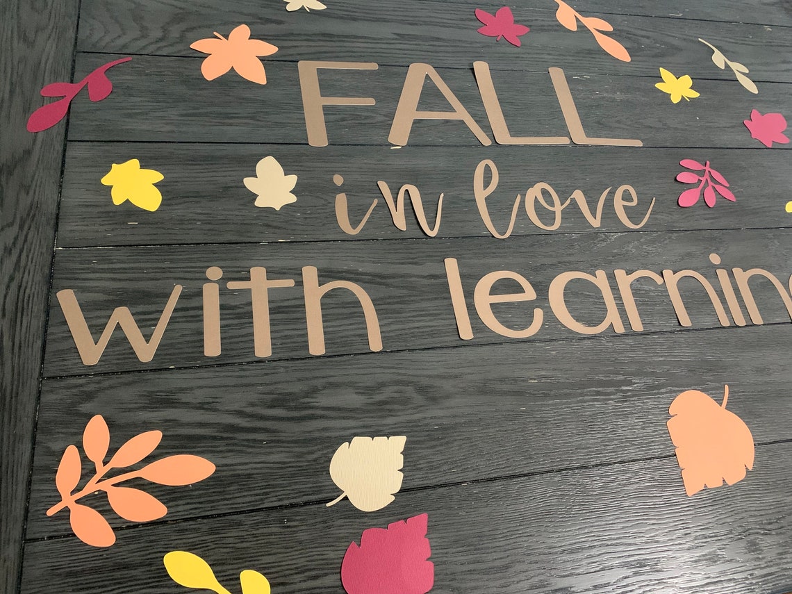 Fall in Love With Learning | Bulletin Board Cutouts Decor - Etsy