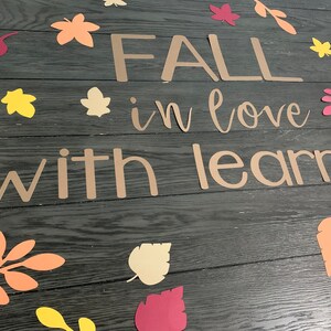 Fall in Love With Learning | Bulletin Board Cutouts Decor - Etsy