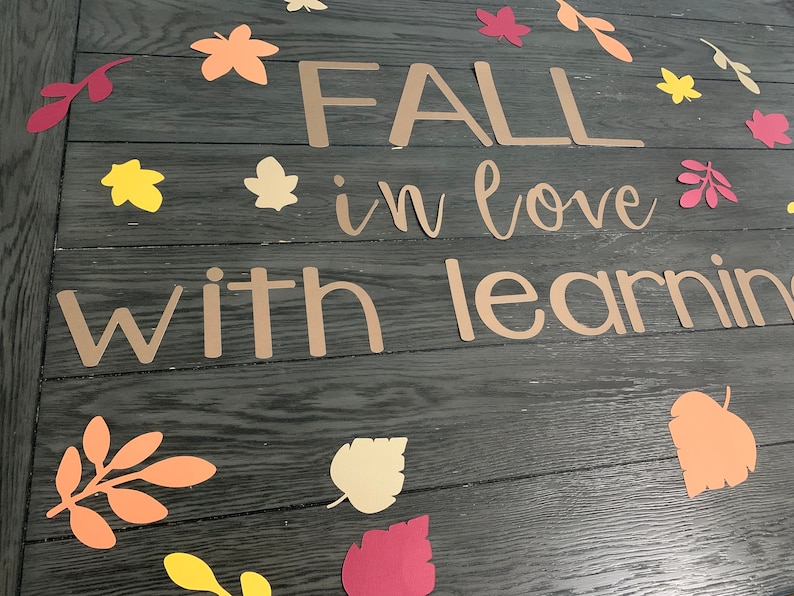 Fall in Love With Learning Bulletin Board Cutouts Decor - Etsy
