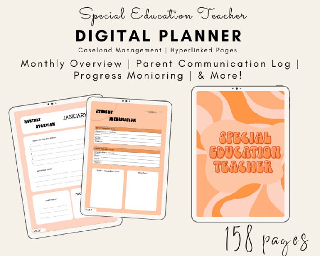 Digital Special Education Planner, Caseload Management Planner, IEP ...