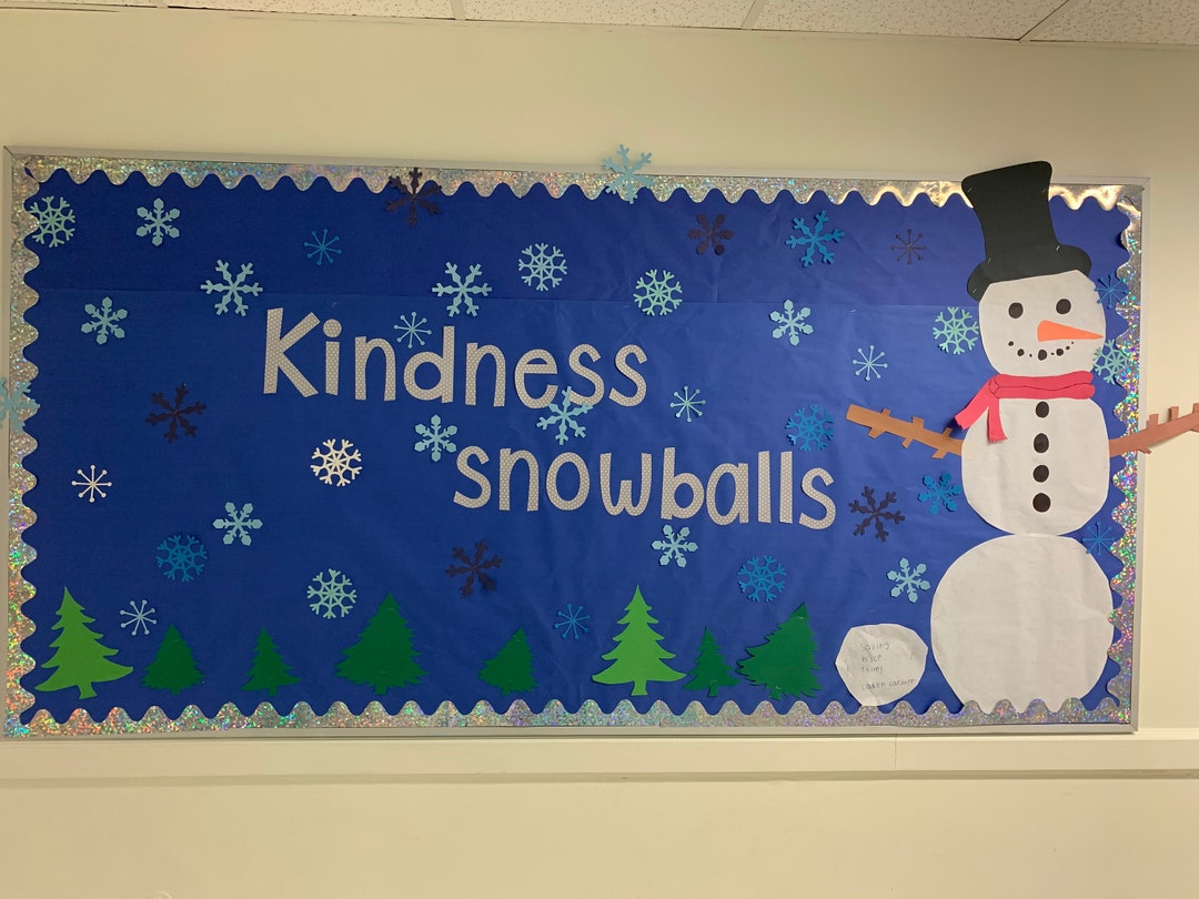 Kindness Snowballs | Bulletin Board Cutout Decor - Etsy