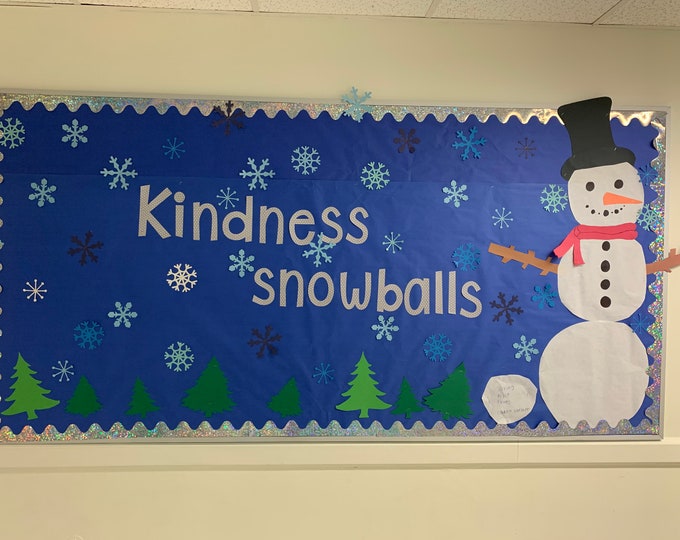 Kindness Snowballs | Bulletin Board Cutout Decor - Etsy