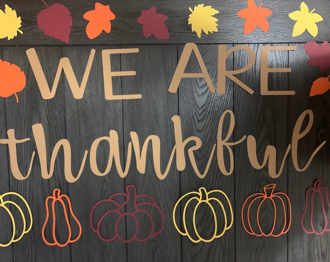 We Are Thankful Bulletin Board Cutouts Decor - Etsy