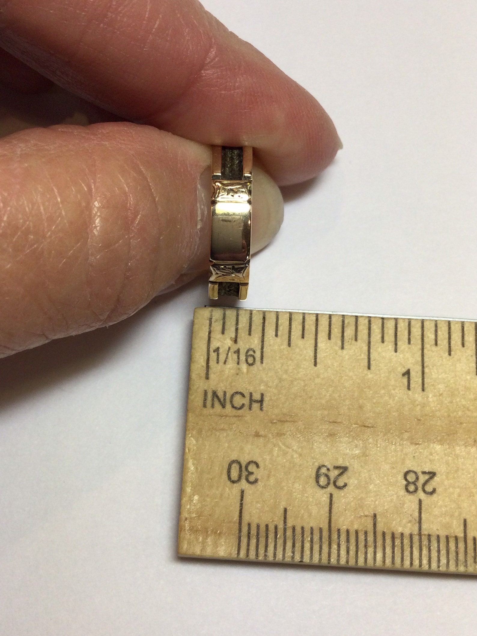 Victorian Hair Band Ring 10k Yellow Gold Engraveable Woven - Etsy