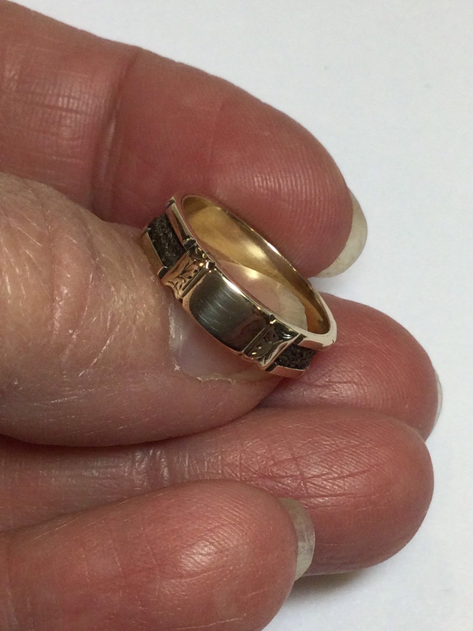 Victorian Hair Band Ring 10k Yellow Gold Engraveable Woven - Etsy