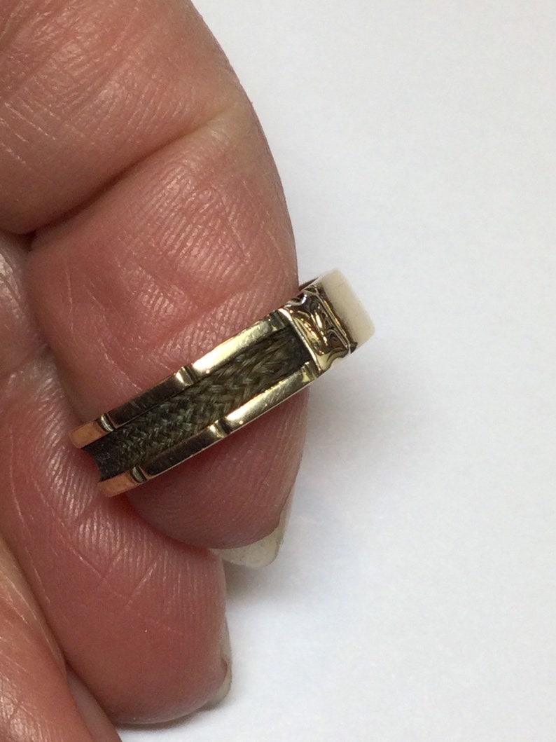 Victorian Hair Band Ring 10k Yellow Gold Engraveable Woven - Etsy