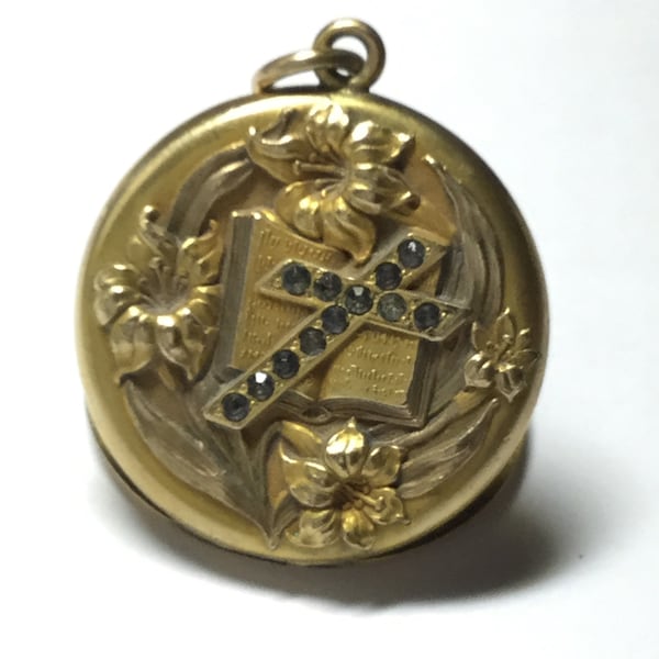 Locket With Cross - Etsy