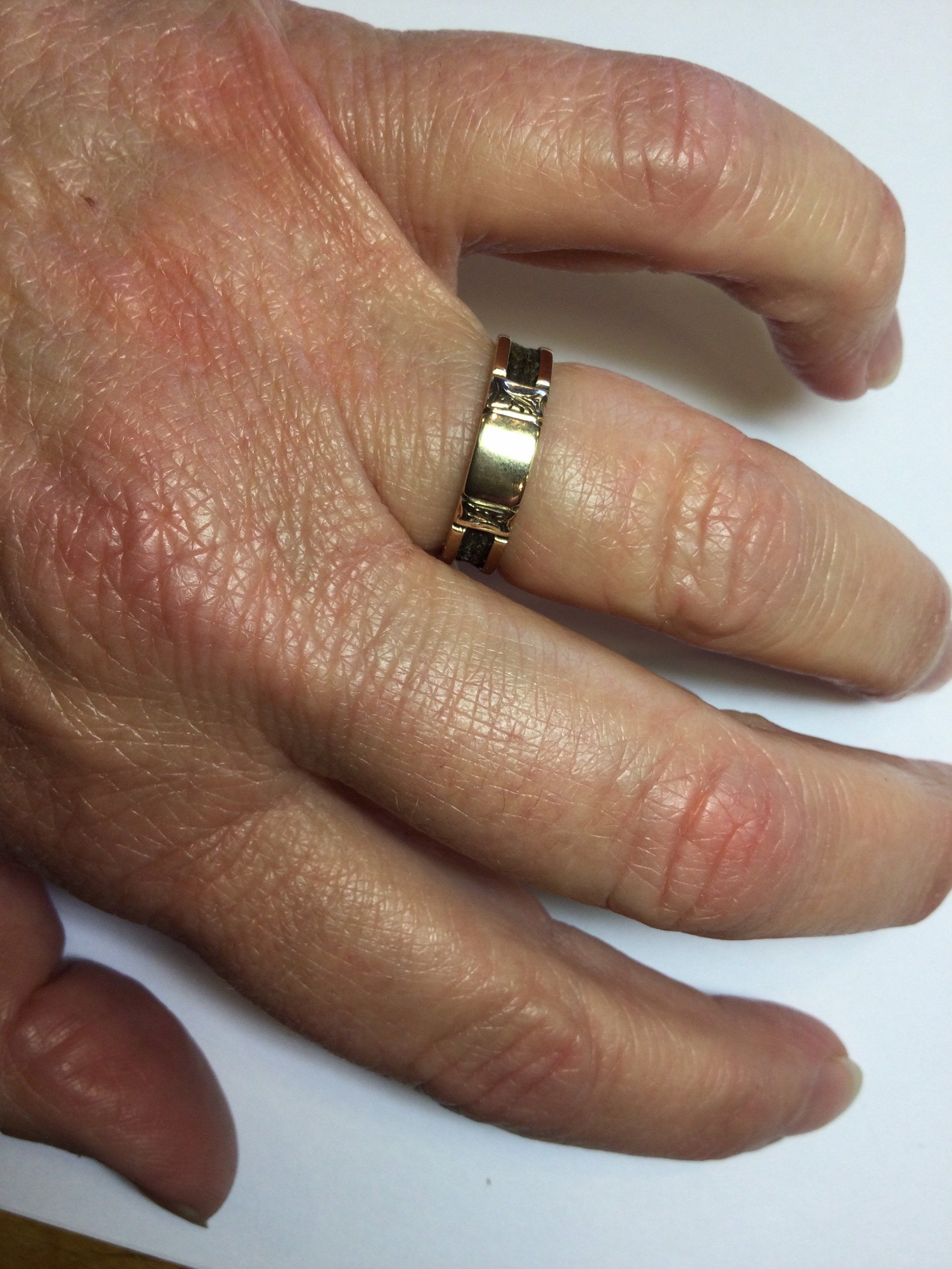 Victorian Hair Band Ring 10k Yellow Gold Engraveable Woven - Etsy