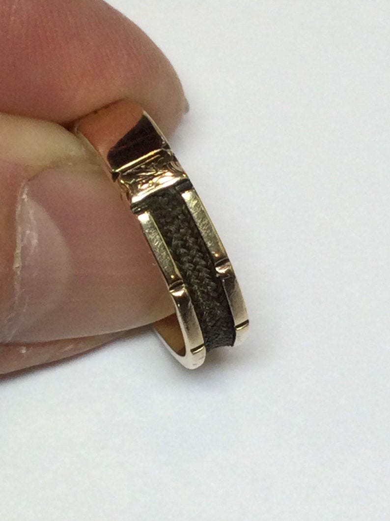 Victorian Hair Band Ring 10k Yellow Gold Engraveable Woven - Etsy