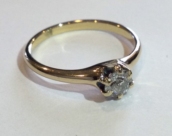 Victorian Diamond Solitaire Ring-antique Vintage Engagement or - Etsy