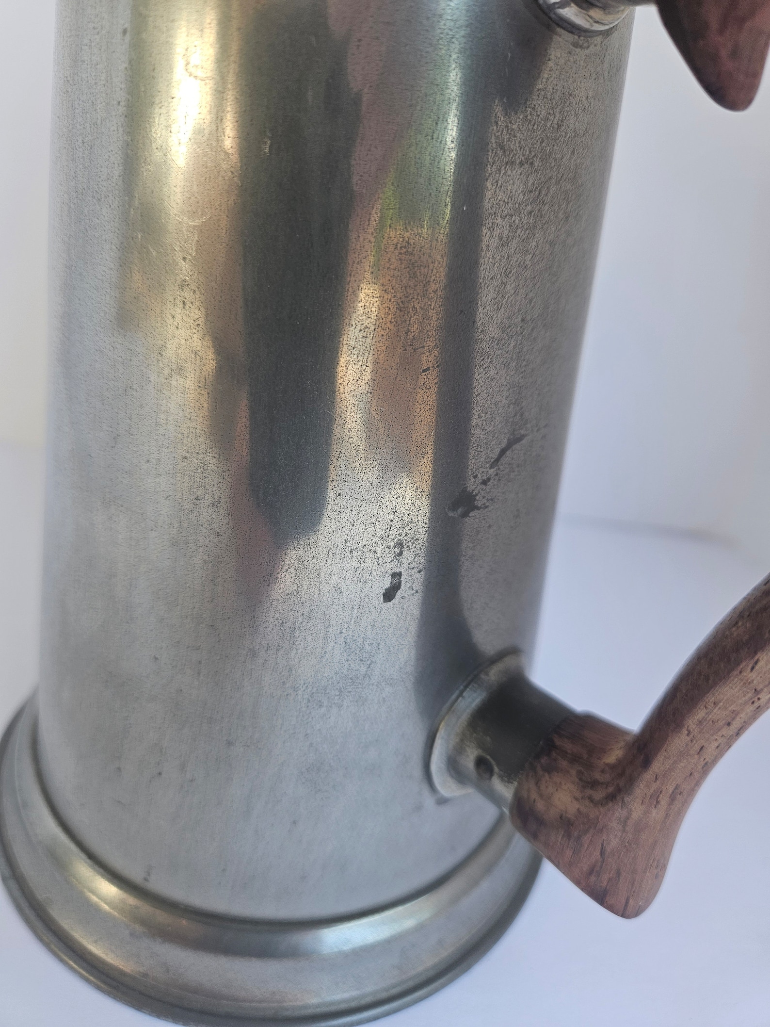 Stieff Pewter Tankard or Stein Like Pitcher With Curvy Wood Handle - Etsy